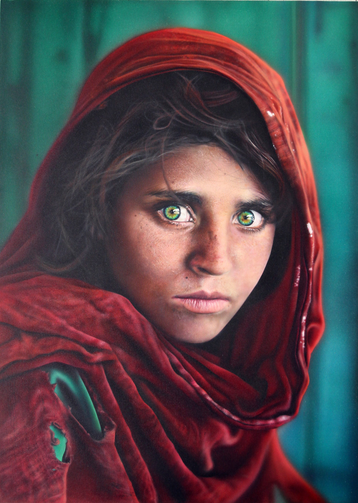 Artwork: Tribute to Steve McCurry, Artist: Simona Zecca - Art House ...